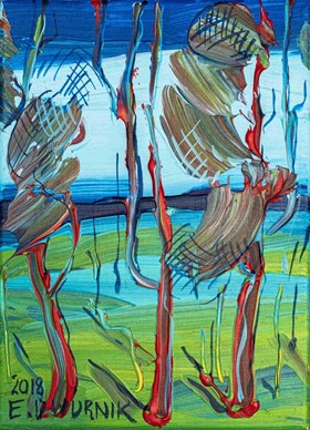 Sosny - Edward Dwurnik - Akryl - Art In House Dom Aukcyjny