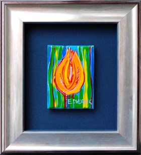 Pomarańczowy tulipan - Edward Dwurnik - Akryl - Art In House Dom Aukcyjny