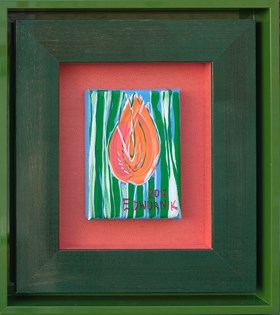 Mały czerwony tulipan - Edward Dwurnik - Akryl - Art In House Dom Aukcyjny