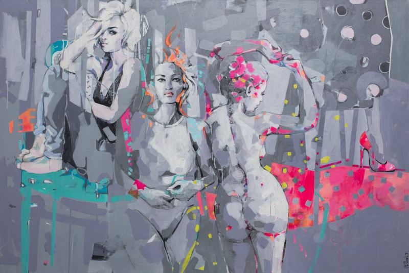 Trzy muzy - Kamila Jarecka - Figuratywne, Ekspresjonizm - Art In House